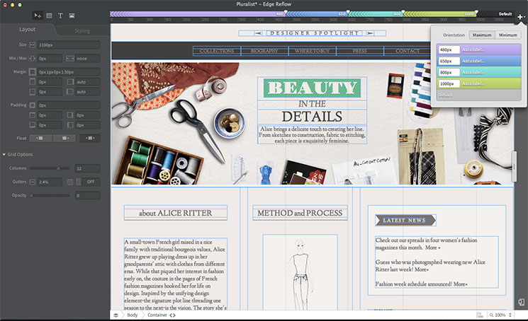 Edge Reflow: Responsive-Webdesign-Tool