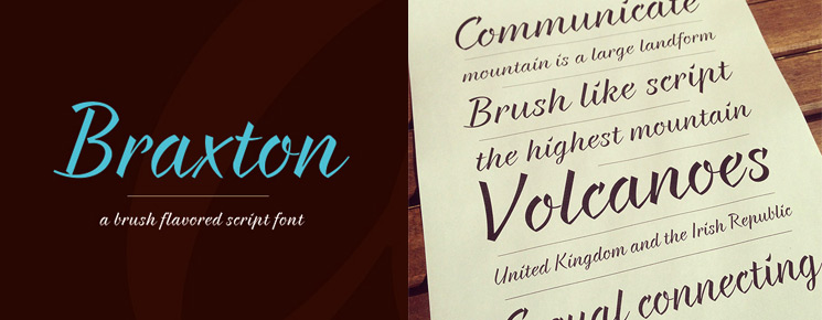 Script-Fontfamilie »Braxton« veröffentlicht