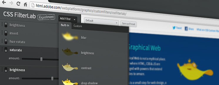»CSS FilterLab« von Adobe