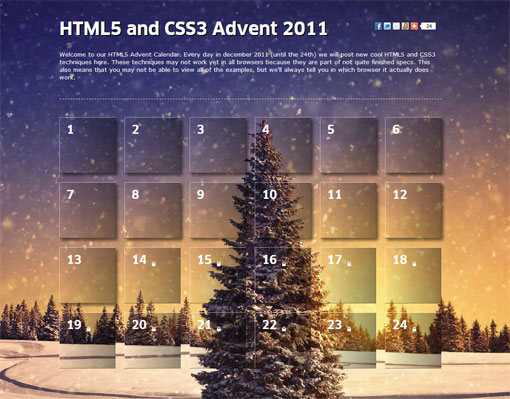 HTML5 and CSS3 Advent 2011