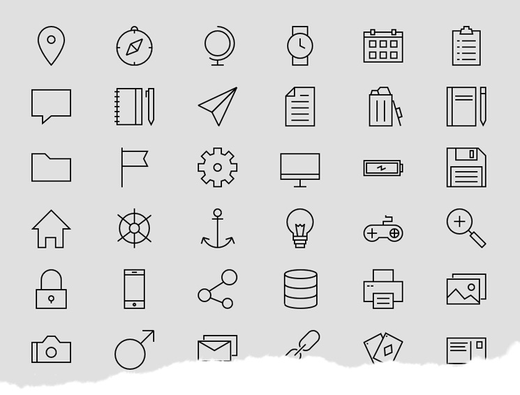 Linea Icons – Outline Icon-Set zum Downloaden