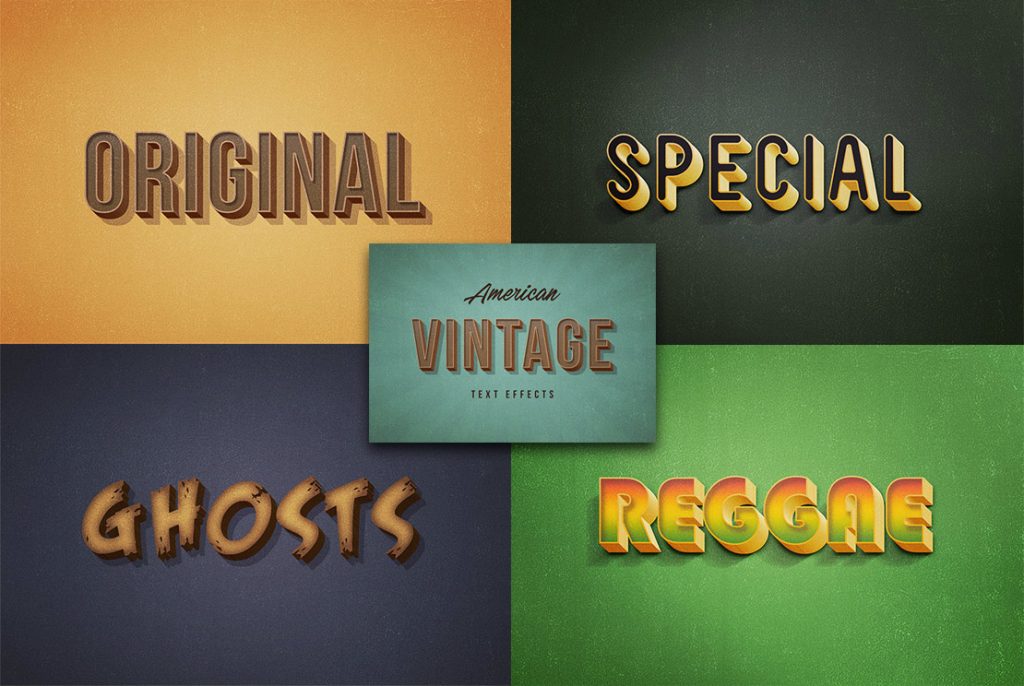 American Vintage Text Effects