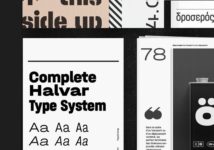 Halvar – Schriftfamilie mit 162 Fonts