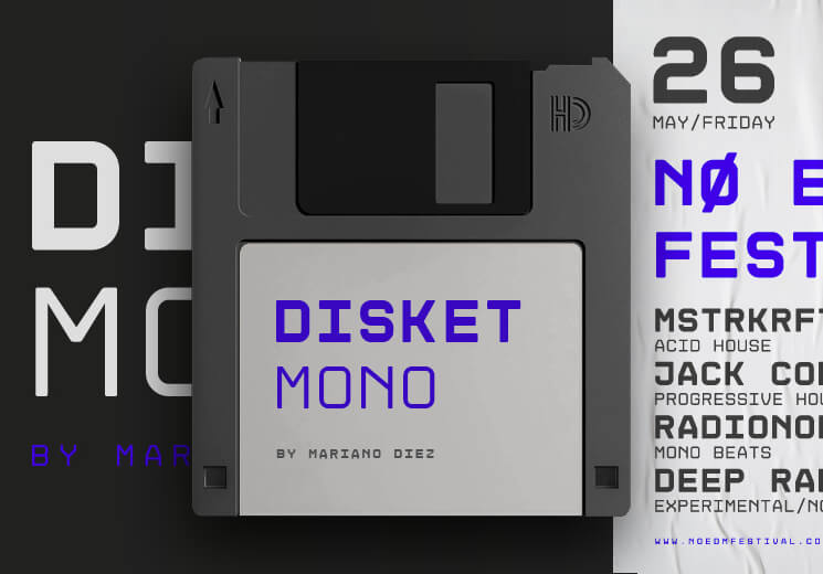 Disket Mono - Monospaced Free Font zum Downloaden