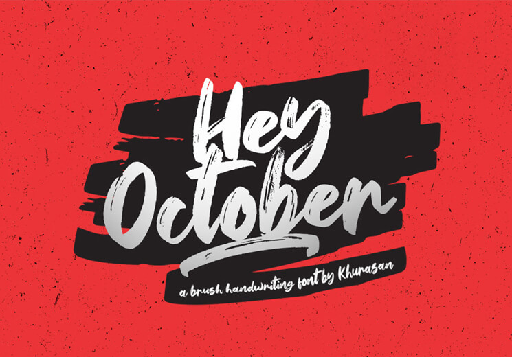 Hey October ["Free Font vom indonesischen Designer Syaf Rizal"]