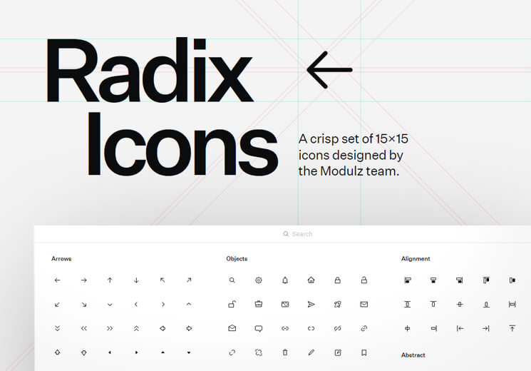 Radix Icons: Scharfe und minimalistische Symbole