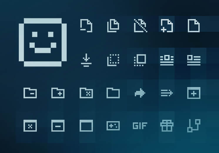 Pixel-Art-Iconset zum Downloaden