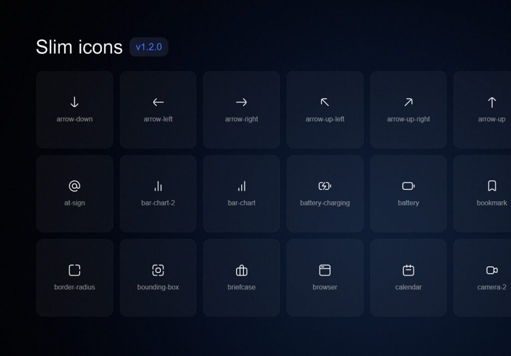 Slim Icons: schlanke Symbole zum Downloaden