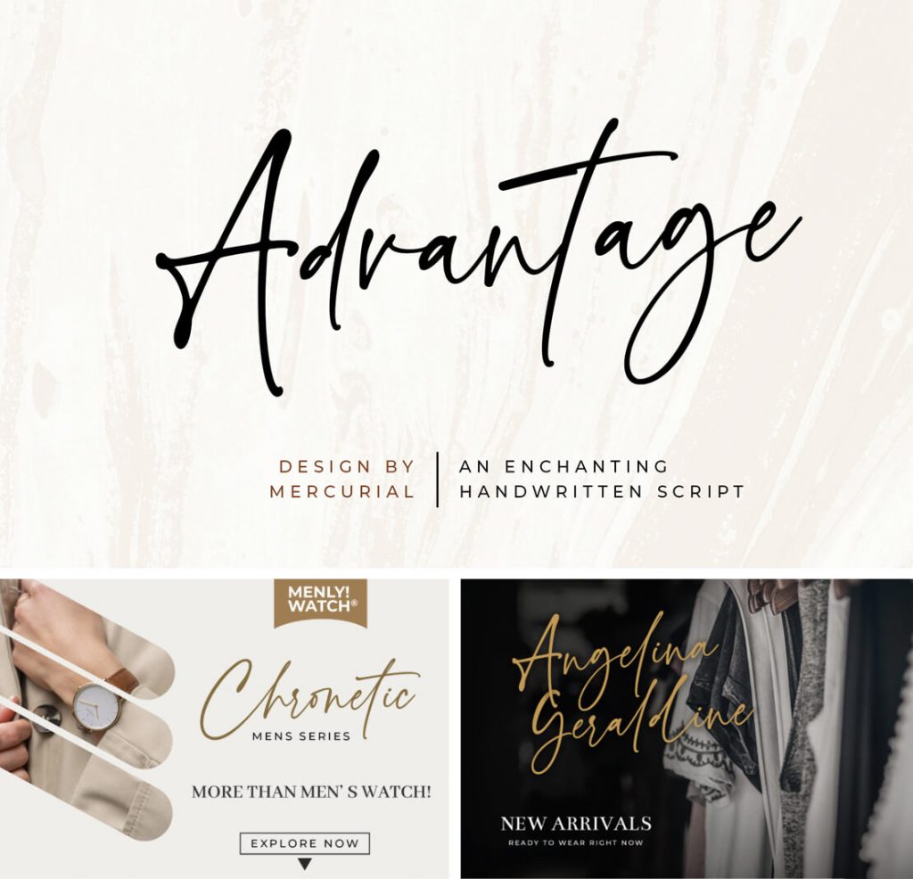 Advantage – Eleganter Script-Font zum Downloaden