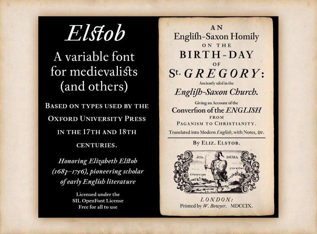 Elstob: Kostenloser Variable Font für Mediävisten und Co.