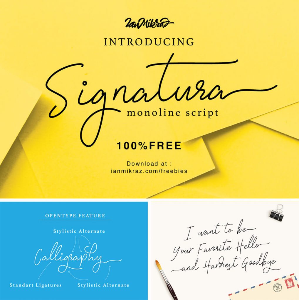 Signatura Monoline Script Font