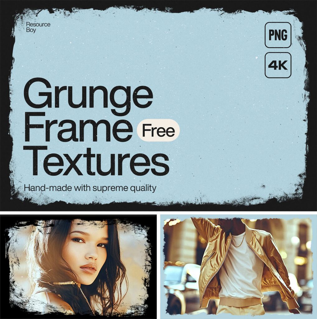 Grunge Frame Textures: Rahmen für Fotos zum Downloaden